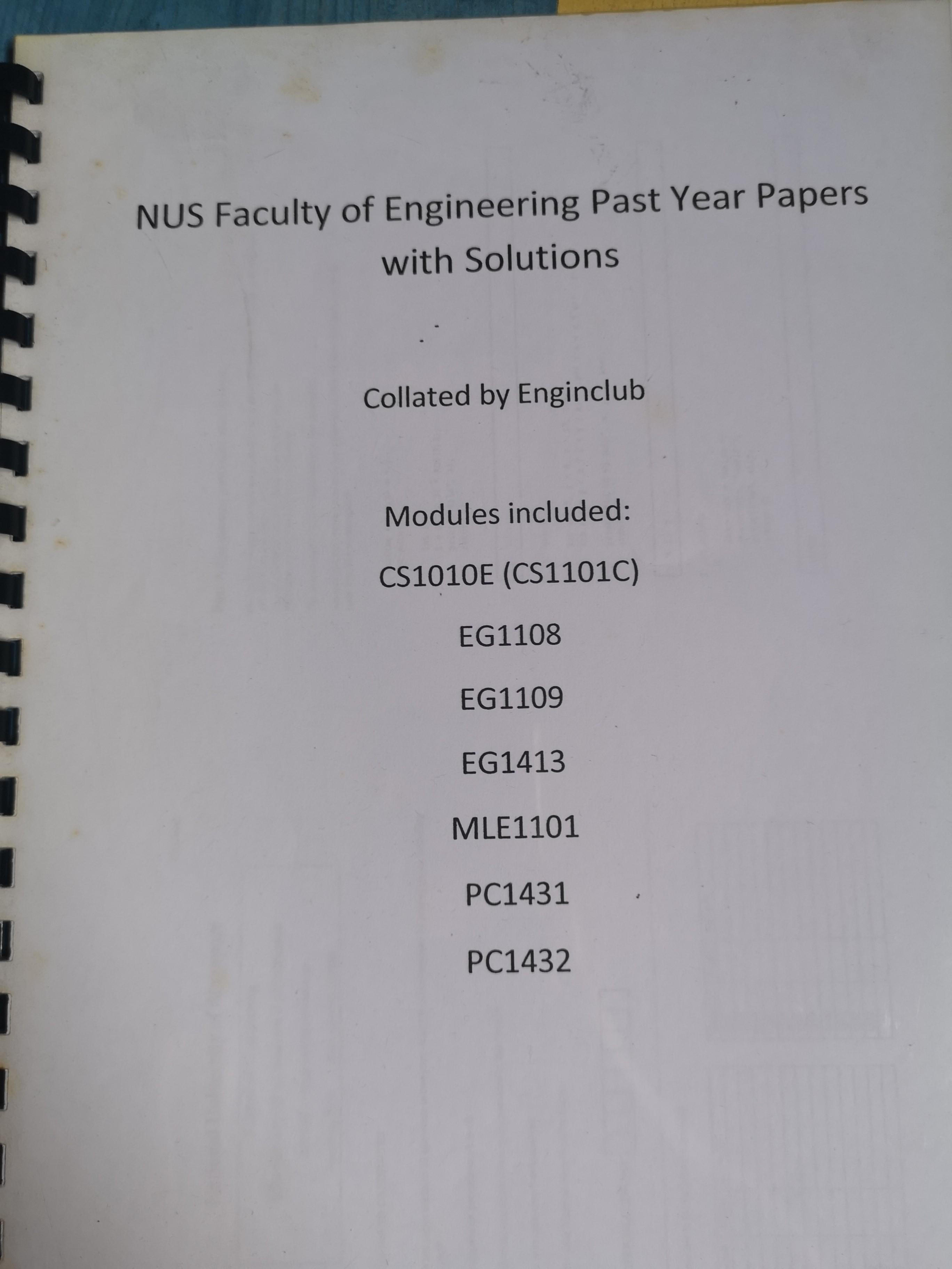 NUS Engineering Past Year Papers, Hobbies & Toys, Books & Magazines ...