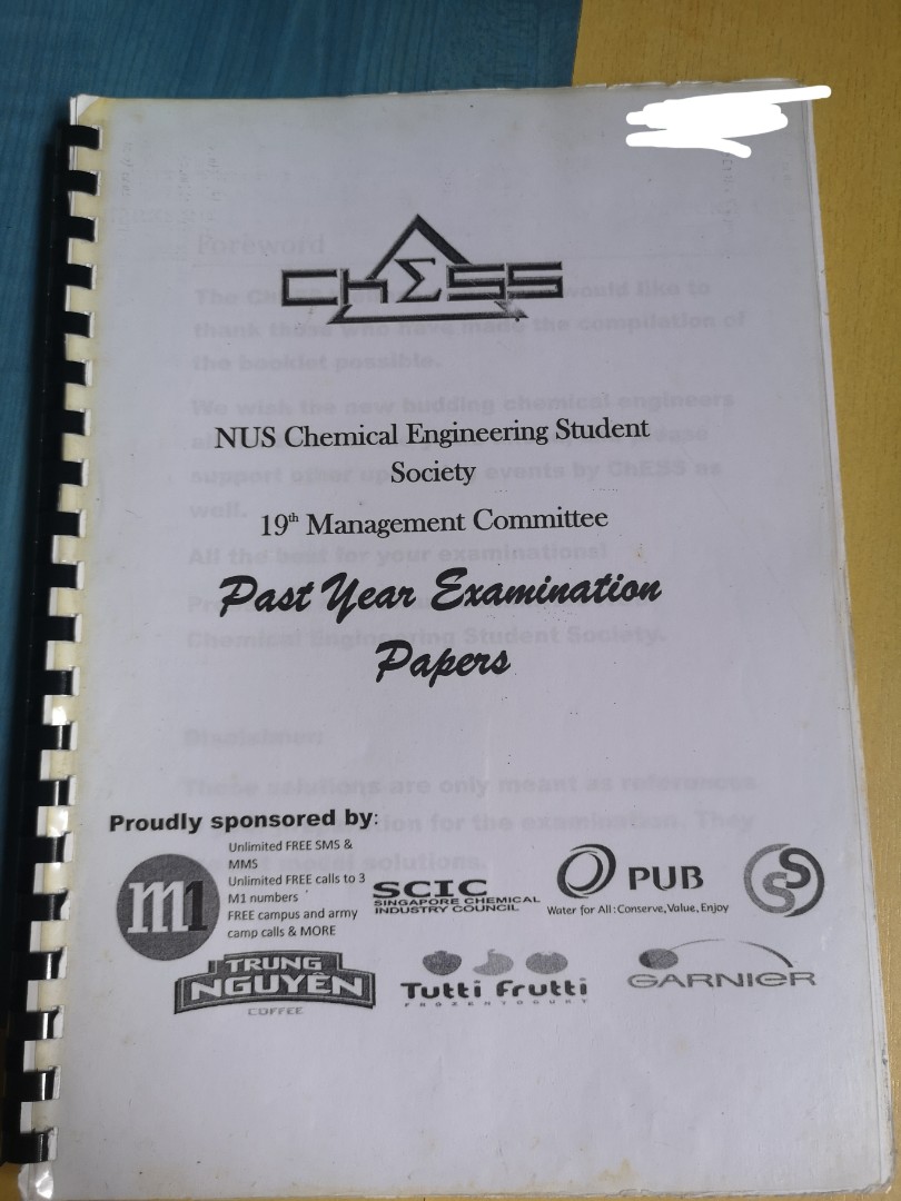 NUS Engineering Past Year Papers, Hobbies & Toys, Books & Magazines ...