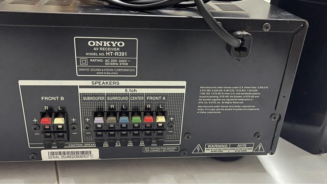 ONKYO AV RECEIVER HT-R391, Audio, Soundbars, Speakers & Amplifiers on ...