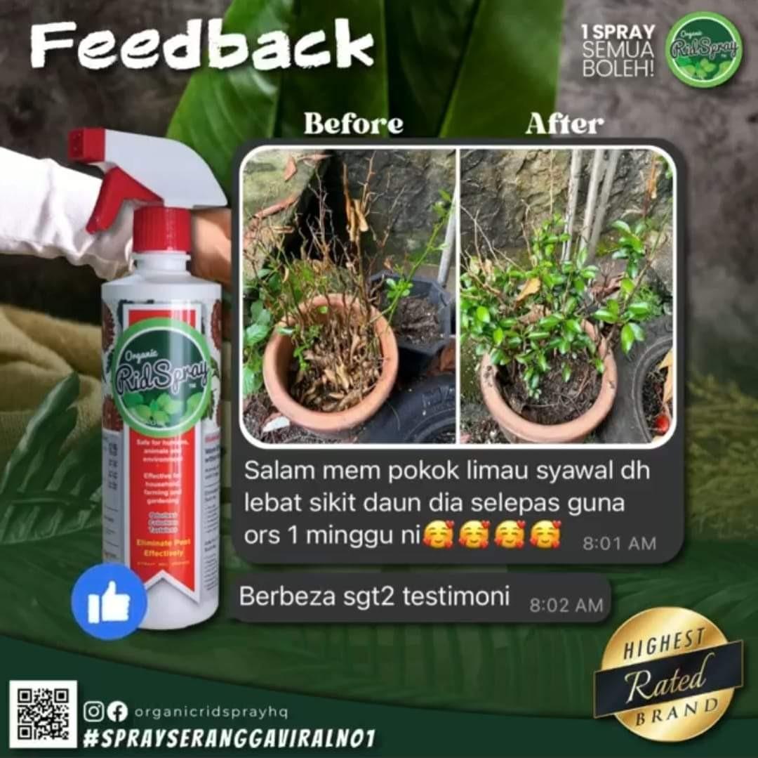 ORGANIC RIDSPRAY / WATERBASED INSECTICIDE / ODOURLESS / COCKROACH ...