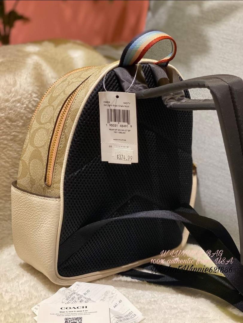 Original Coach Mini Court Backpack In Signature Canvas With Pear C8258 ...