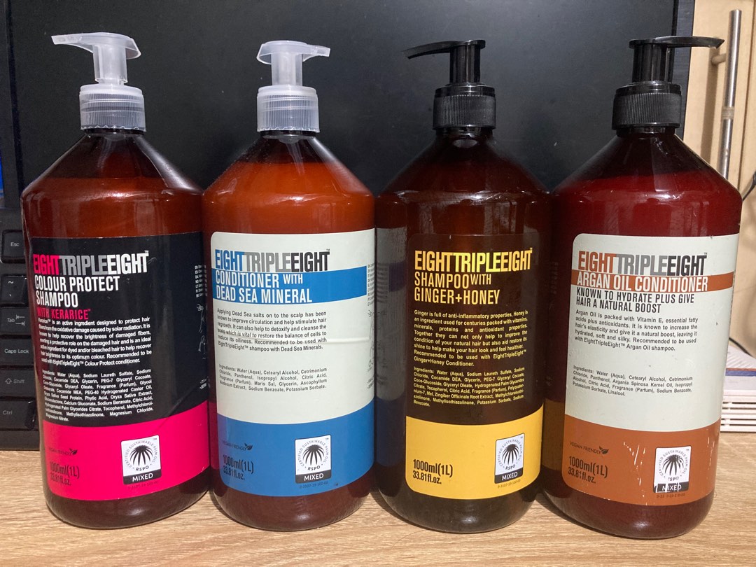 Original EightTripleEight Assorted Shampoo & Conditioner 1L, Beauty ...