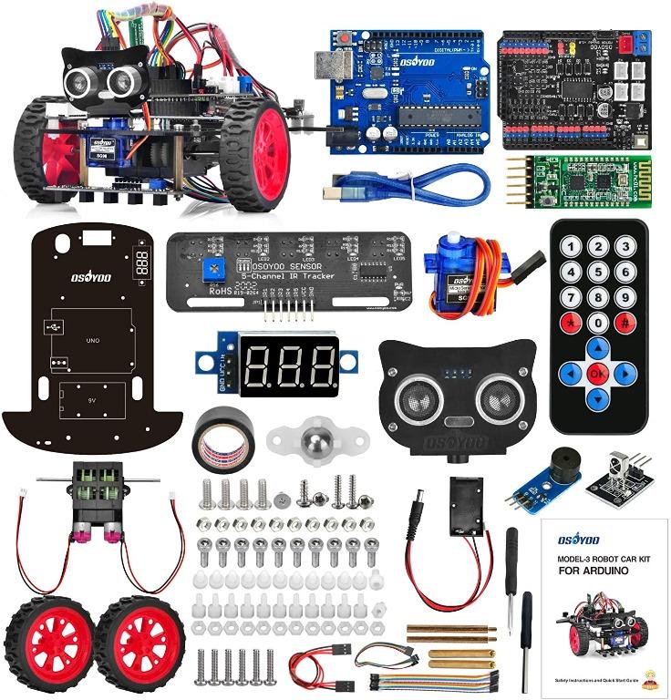 OSOYOO Model 3 Robot Car DIY Starter Kit for Arduino | Remote Control ...