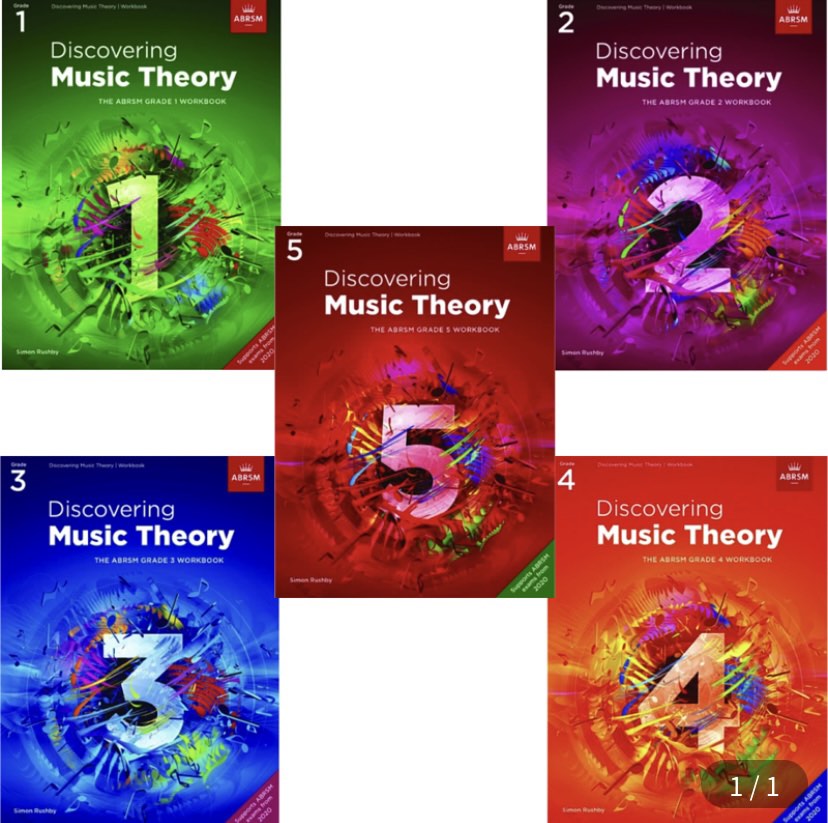 (PACKAGE) DISCOVERING MUSIC THEORY, THE ABRSM GRADE 1 - GRADE 5 ...