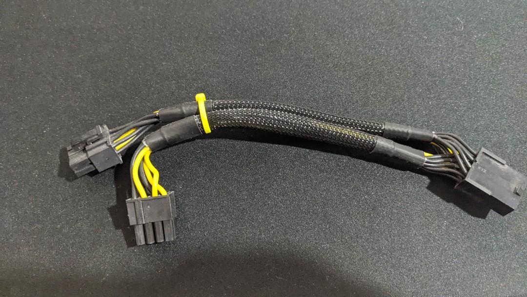 PCIe GPU 8 pin splitter (Sleeved), Computers & Tech, Parts ...