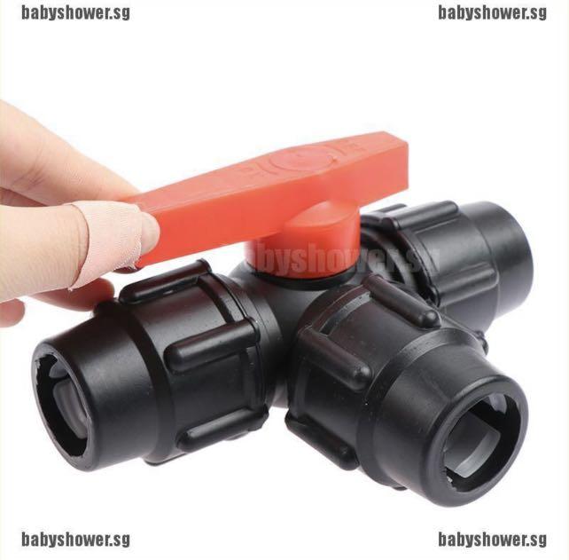 PE 3-Way Fast Connection Pipe Valve Plastic Valve T-type Valve ...