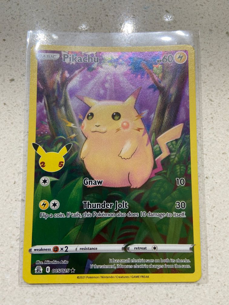 Pikachu Full Art 25th Anniversary Classic TGC pokemon card, Hobbies ...