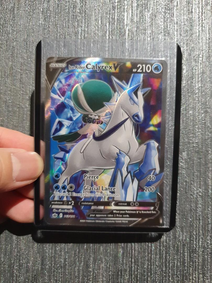 Pokemon TCG Chilling Reign Ice Rider Calyrex V Full Art Ultra Rare Card ...