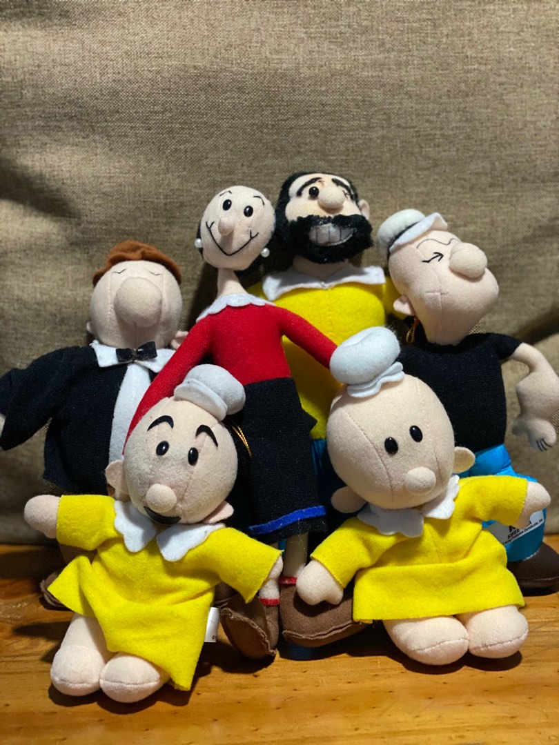 Popeye Plush Toys (Bundle), Hobbies & Toys, Toys & Games on Carousell