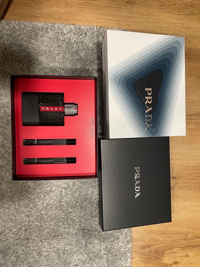 Prada Carbon Luna Rossa Set, Beauty & Personal Care, Fragrance ...