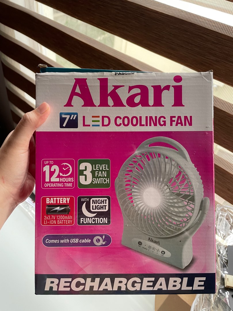 Preloved Akari LED with Fan, Furniture & Home Living, Lighting & Fans ...