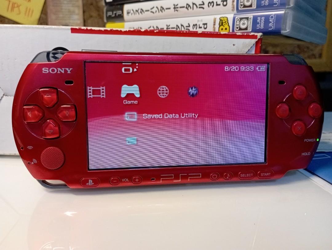 PSP 3000 Radiant Red (Complete with Box), Video Gaming, Video Game ...
