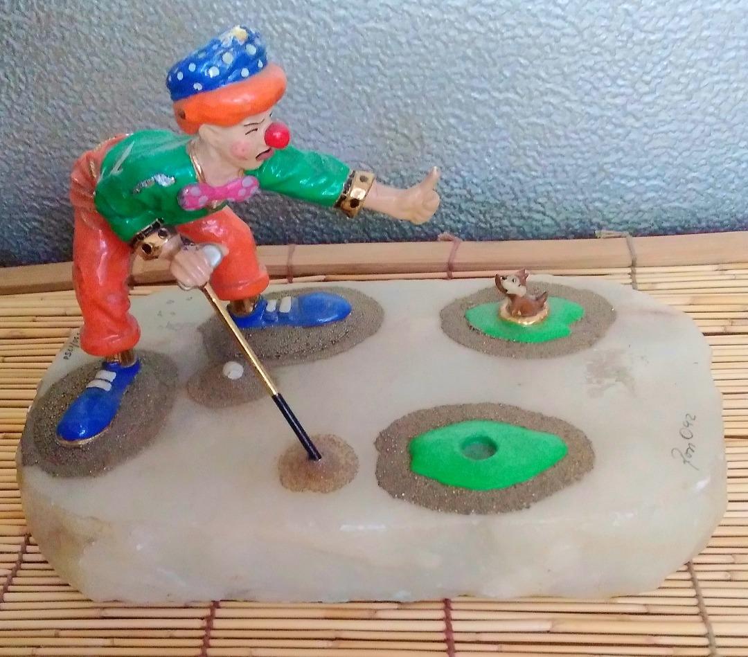 RARE 1992 Vintage Ron Lee Clown Plays Golf for Serious Clown Collector ...