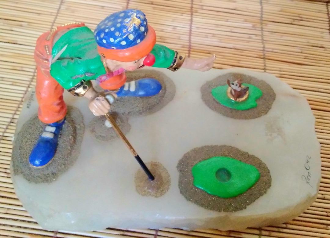 RARE 1992 Vintage Ron Lee Clown Plays Golf for Serious Clown Collector ...