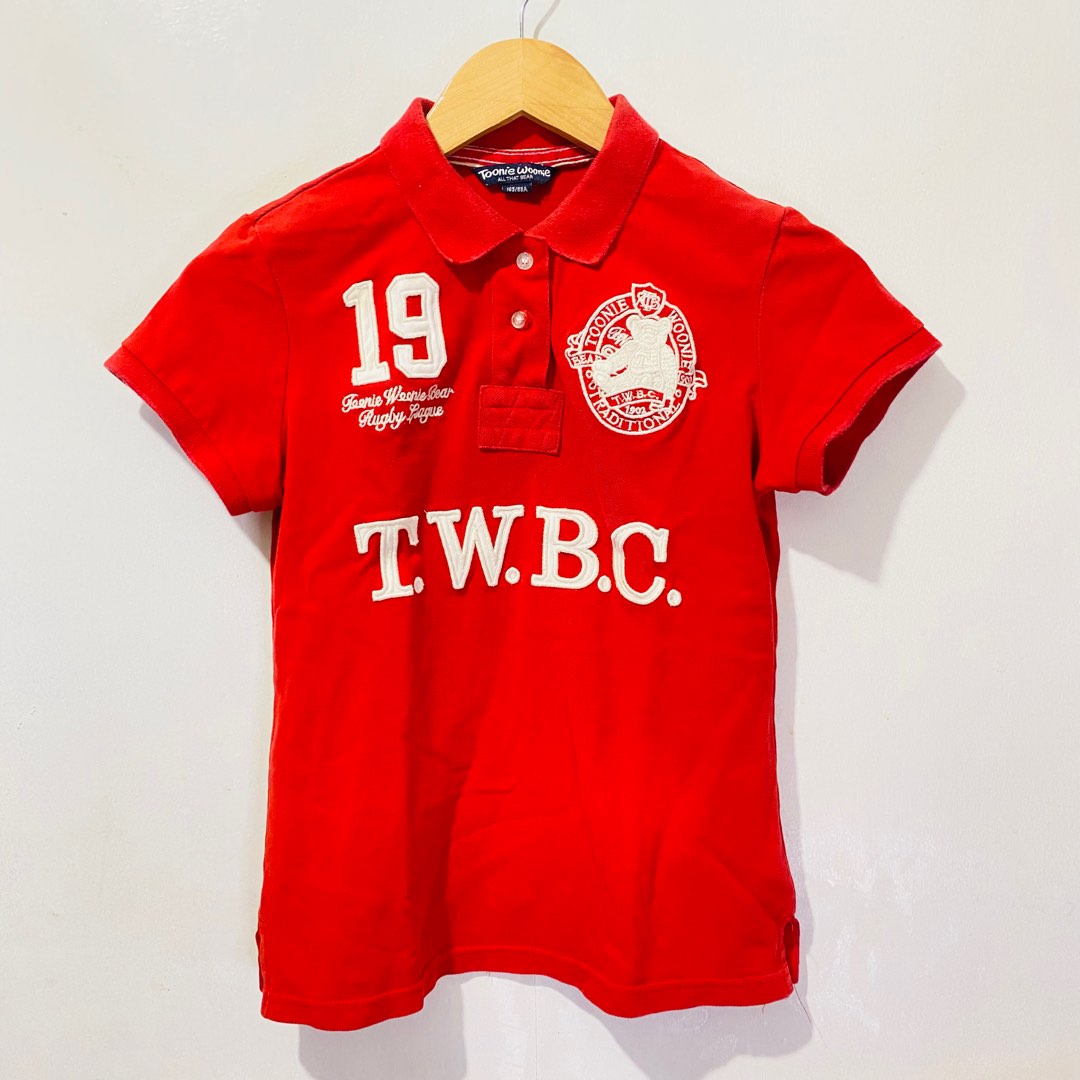 Red Polo Embroidered Top, Women's Fashion, Tops, Shirts on Carousell