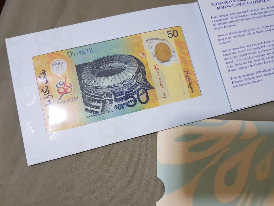 RM50 Sukom 1998 Commemorative, Hobbies & Toys, Memorabilia & Collectibles, Currency on Carousell