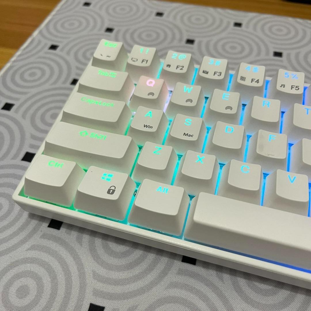 Royal Kludge RK71 Color White Wireless RGB Mechanical Gaming Keyboard ...