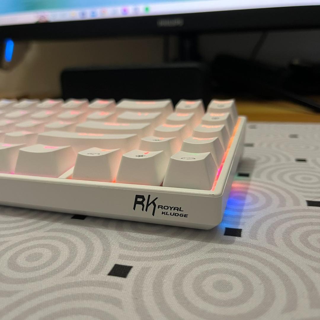 Royal Kludge RK71 Color White Wireless RGB Mechanical Gaming Keyboard ...
