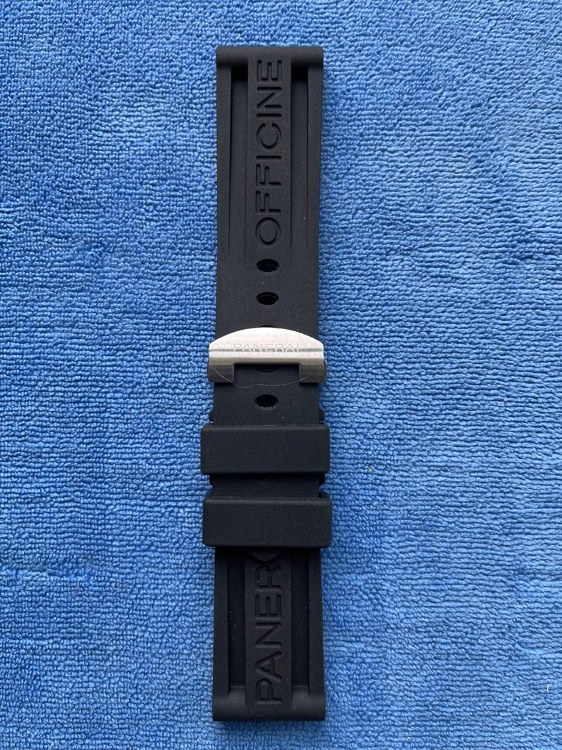 Rubber strap with deployant clasp 24mm, Luxury, Watches on Carousell