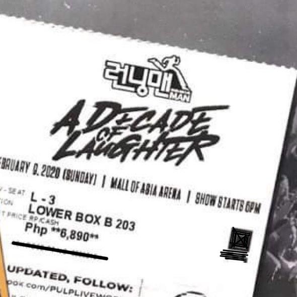 Running Man concert ticket (Decade of Laughter Live in Manila), Tickets ...