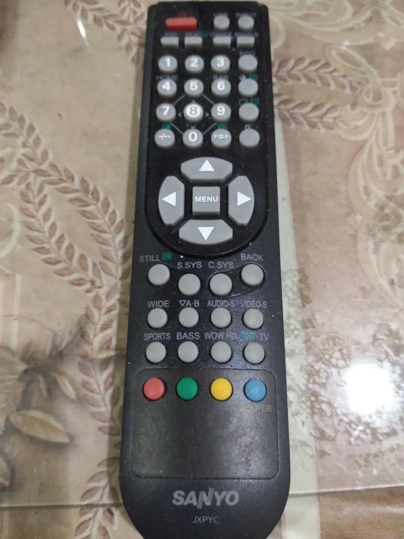 SANYO TV REMOTE CONTROL, TV & Home Appliances, TV & Entertainment, TV ...