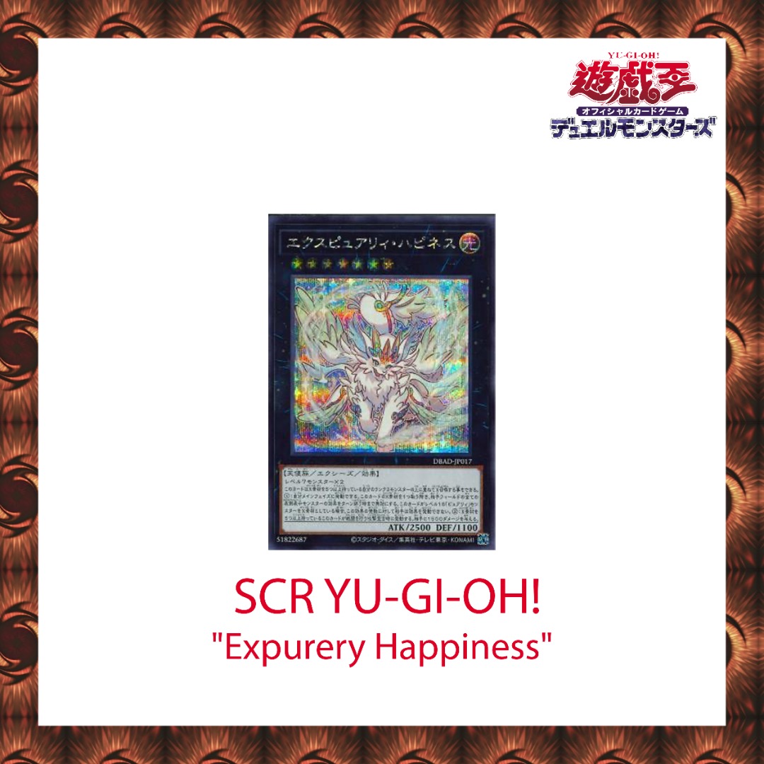 SCR Yugioh "Expurery Happiness" DBAD-JP017, Hobbies & Toys, Toys & Games on Carousell