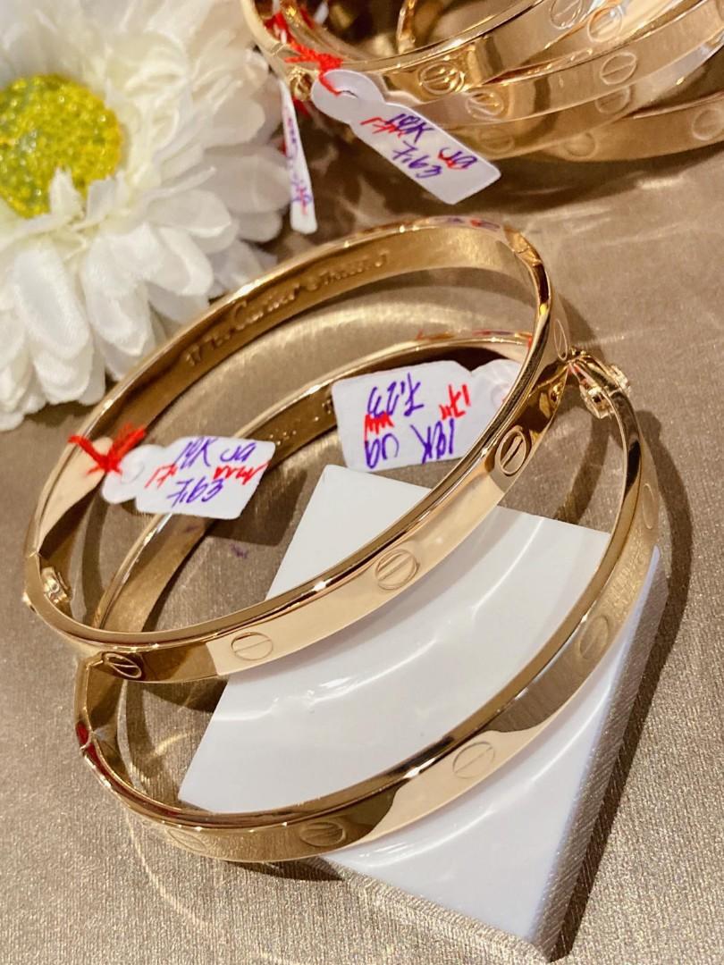 Screw Lock wide cartier Bangle 18k gold, Women's Fashion, Jewelry ...