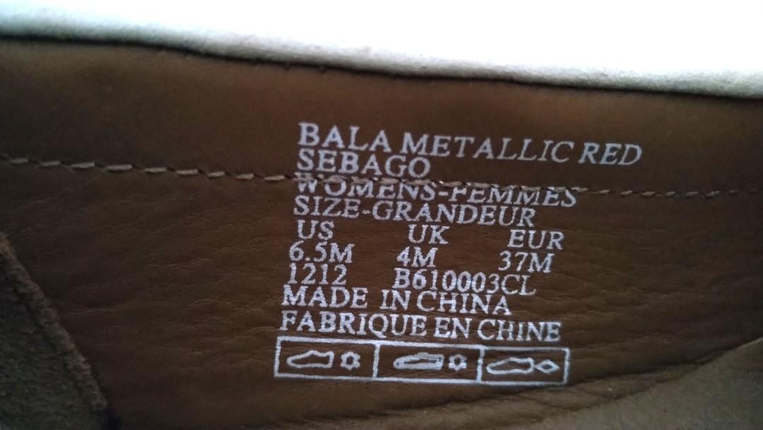Sebago Bala Metallic Red, Women's Fashion, Footwear, Loafers on Carousell