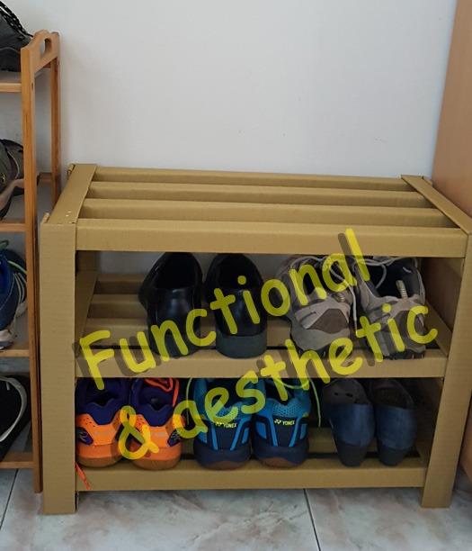 Shoe Rack Cardboard DIY handmade, Furniture & Home Living, Furniture ...