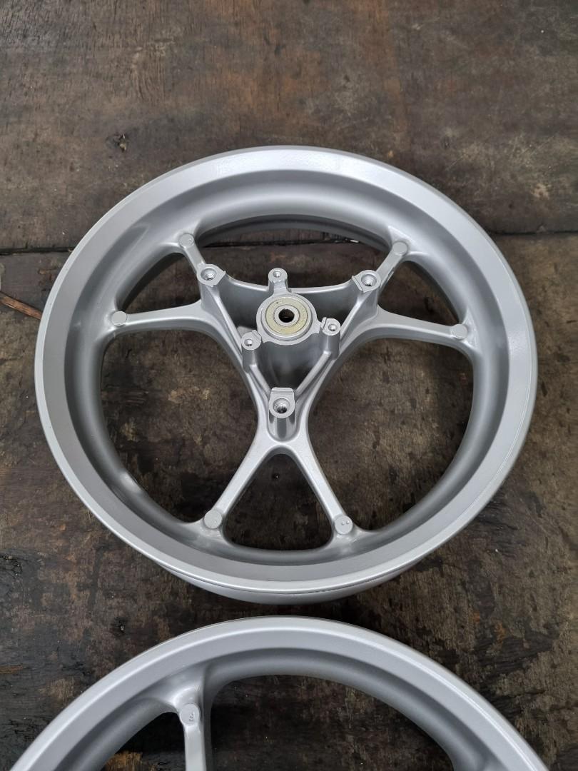 Silver NMAX V2 Rims, Motorcycles, Motorcycle Accessories on Carousell