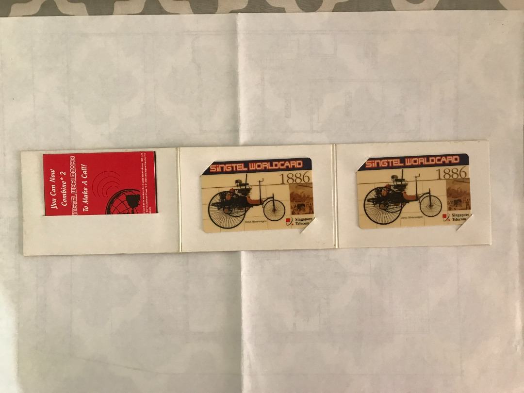Singapore Telecom Phone Cards set of 2 Singtel WorldCard, Hobbies ...