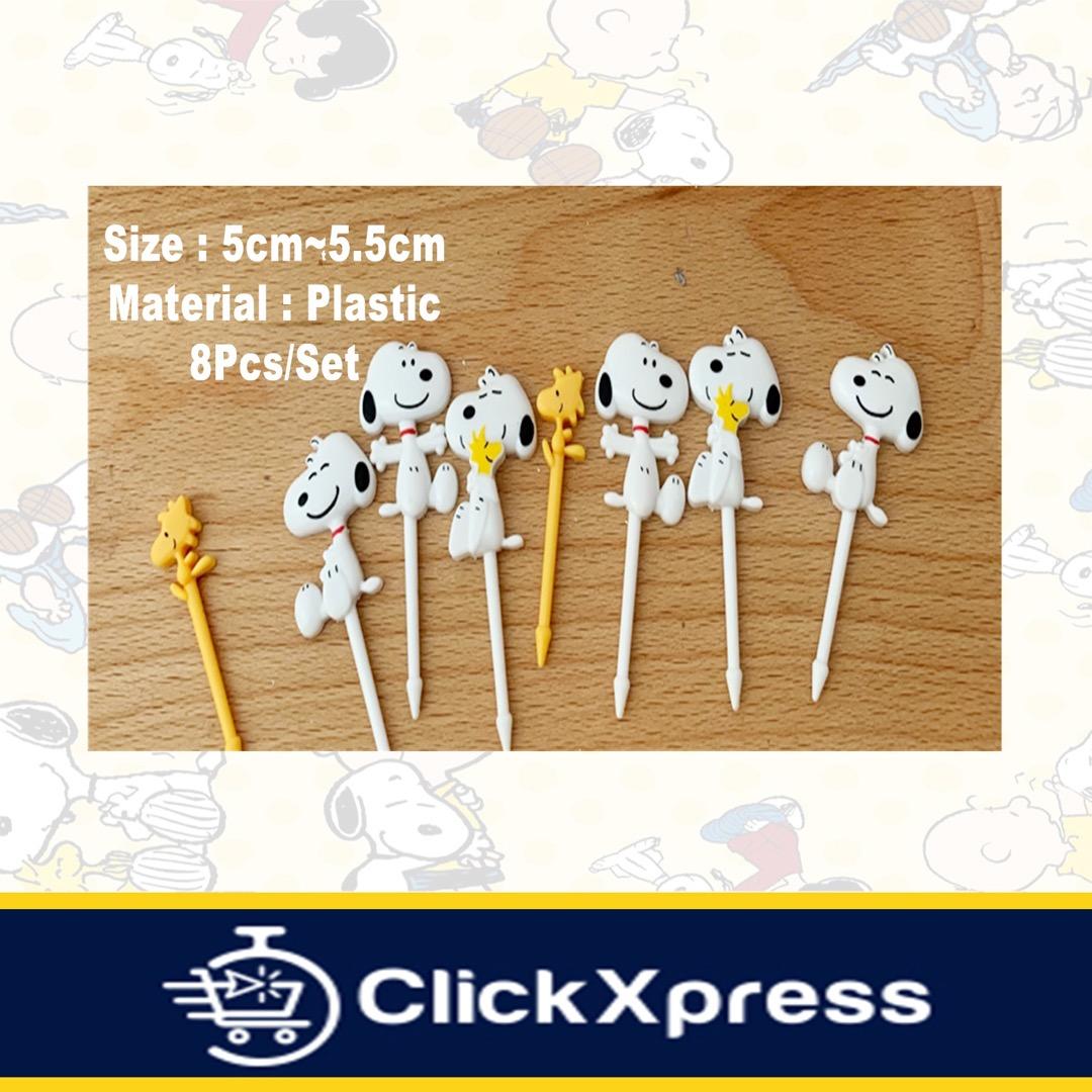 Snoopy Fork Pick|Fruit Pick | 8PCS/PACK | Snoopy Woodstock, Furniture ...