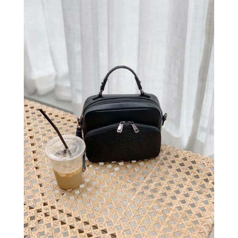 Tallulah Mini Riley in Black Python, Women's Fashion, Bags & Wallets ...