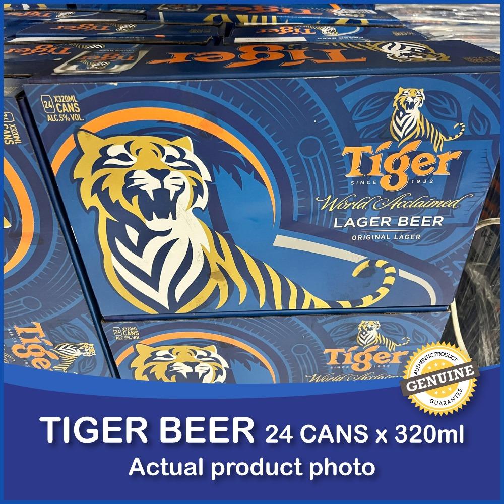 TIGER Beer 24 cans x 320ml, Food & Drinks, Alcoholic Beverages on Carousell