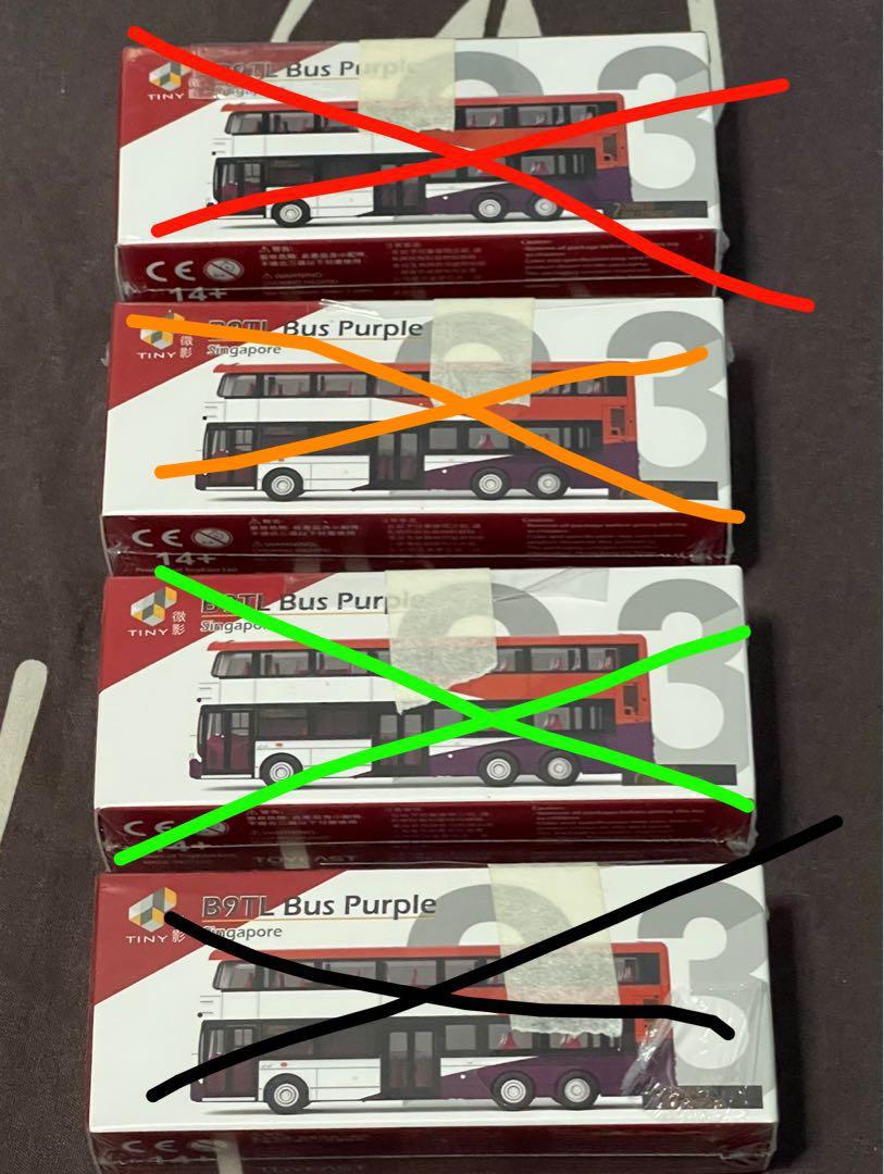 TINY Singapore B9TL Bus Purple $34, Hobbies & Toys, Toys & Games on ...