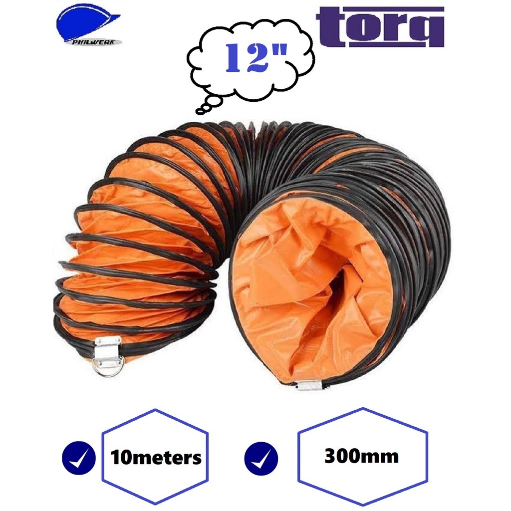 TORQ Flexible Duct Hose 12" 10meters (Ventilator), Commercial ...