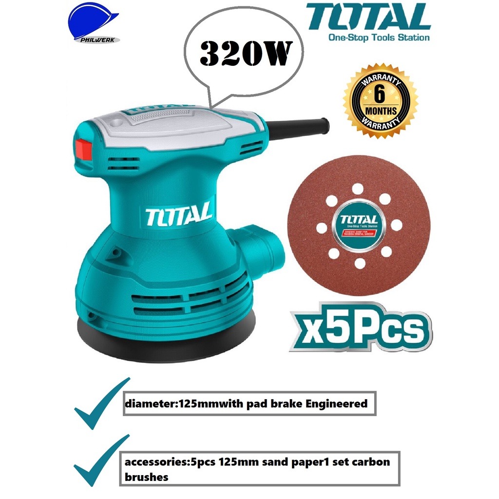 Total Rotary Sander 320W, Commercial & Industrial, Construction Tools ...