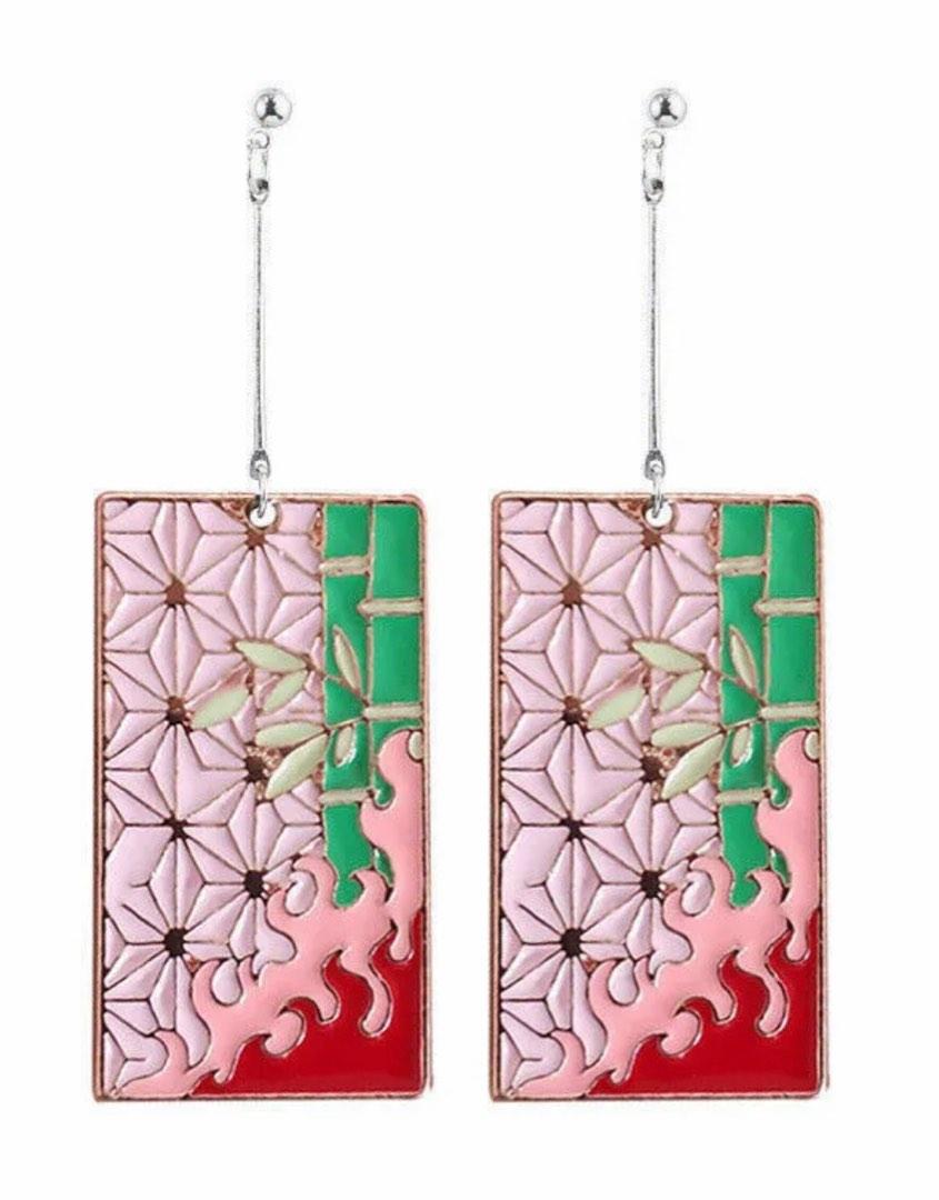 Truly beautiful Nezuko Demon Slayer earrings - must have for collectors ...