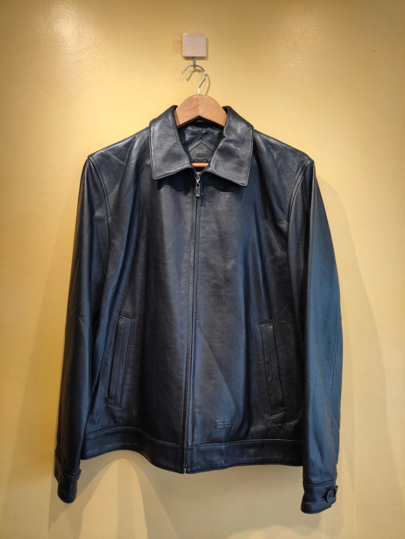 Vintage Balenciaga Leather Jacket, Men's Fashion, Coats, Jackets and Outerwear on Carousell