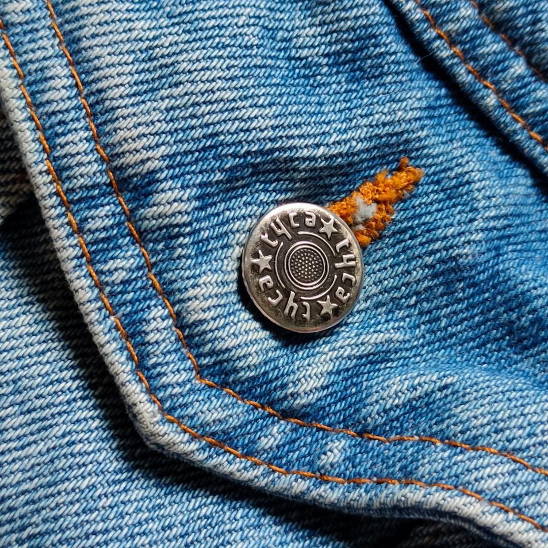 VINTAGE RARE 90's TYCA MADE IN USA | Denim Jacket Embossed Eagle, Men's ...