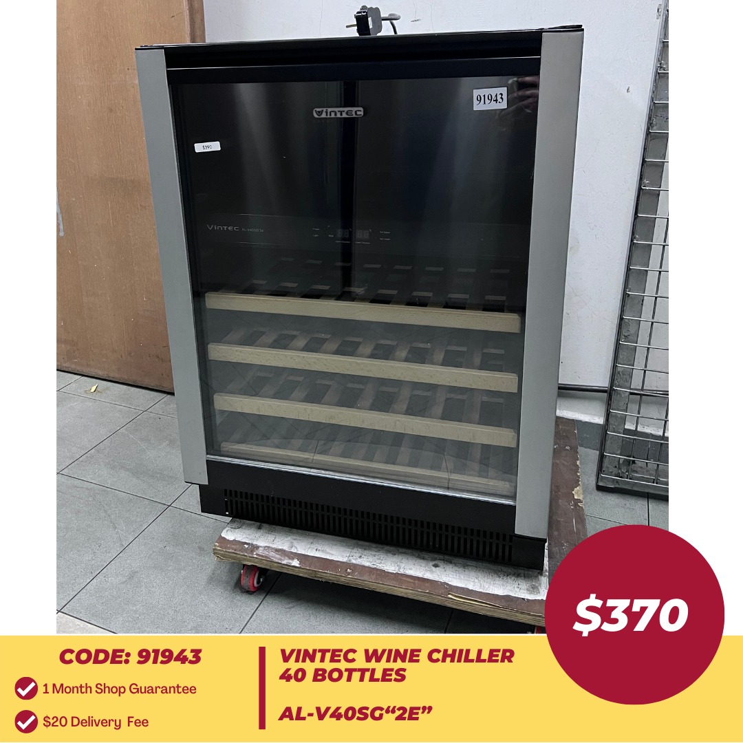 VINTEC Wine Chiller 40 Bottles AL-V40SG“2e” (91943), TV & Home ...