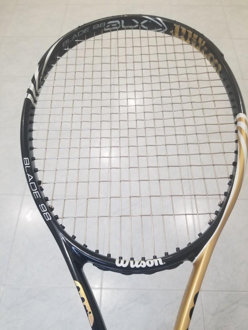 Wilson blx blade 98 grip l2, Sports Equipment, Sports & Games, Racket ...