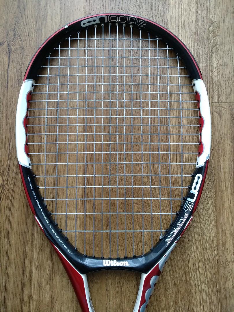 Wilson N Code N5 Force Tennis Racket, Sports Equipment, Sports & Games, Racket & Ball Sports on ...