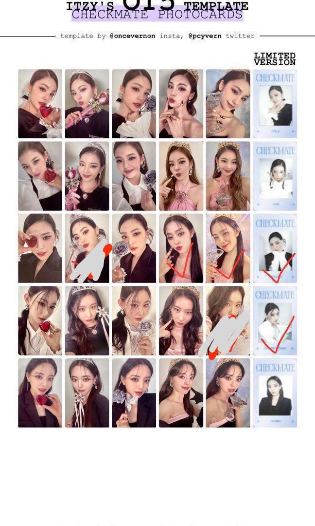 wtt wts ITZY CHECKMATE album pc/k4utown/withmuu pc yeji lia Ryujin ...