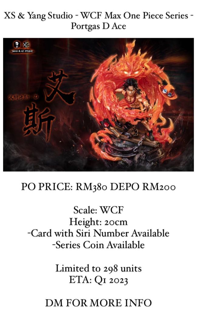 XS & Yang Studio - WCF Max One Piece Series - Portgas D Ace, Hobbies & Toys, Toys & Games on ...
