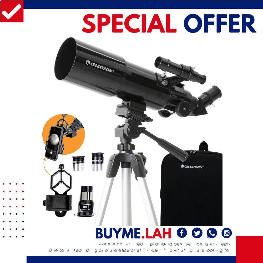 [YBR] Celestron Travel Scope 80 Portable Telescope with Smartphone ...