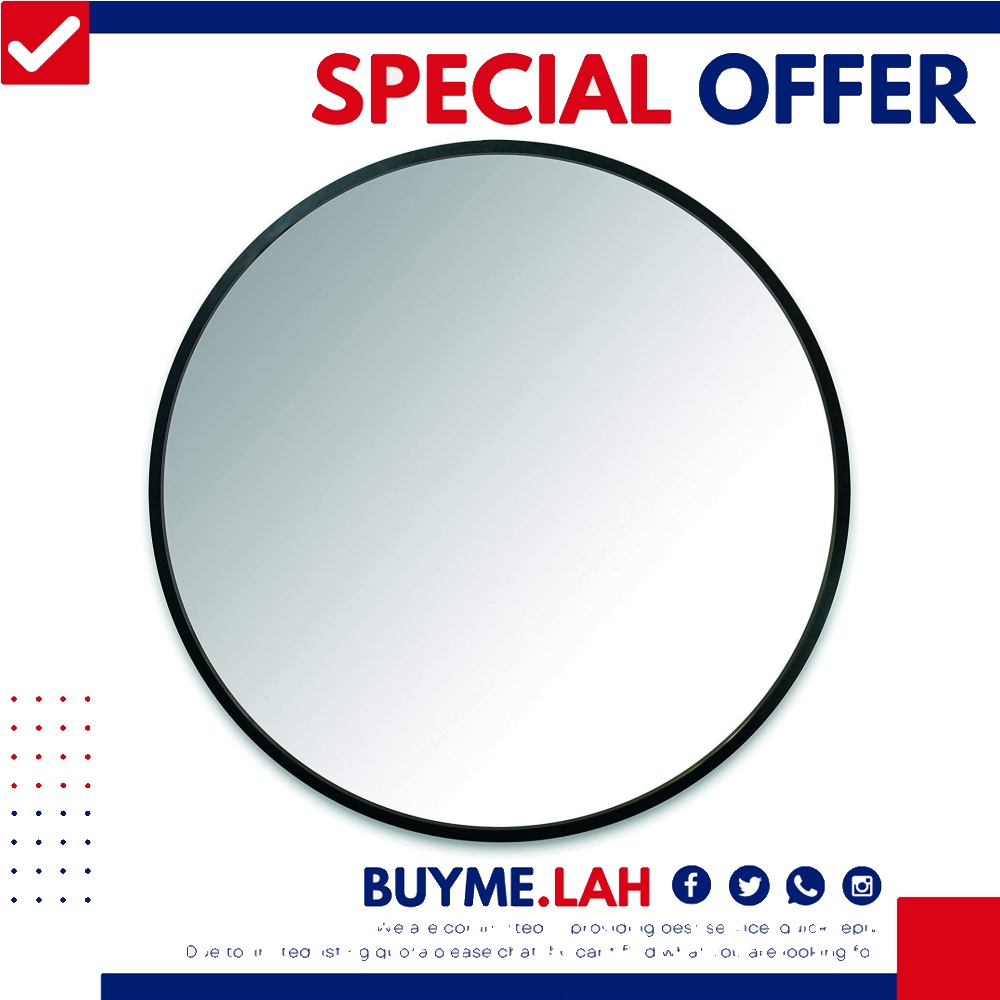 [YBR] (chk) Umbra Hub Large Wall Mirror With Rubber Frame - 24 Inch ...