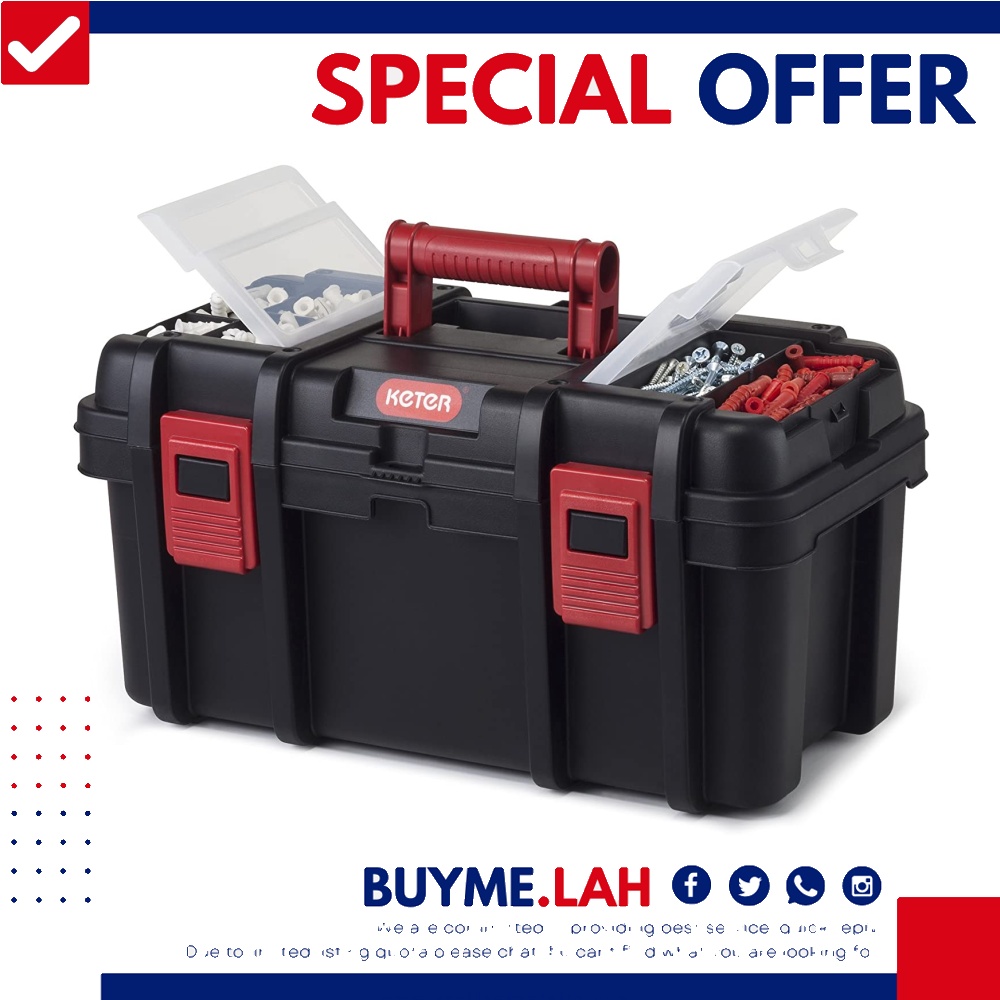[YBR] Keter USA Classic Tool Box 19" Plastic Portable Organizer Tool ...