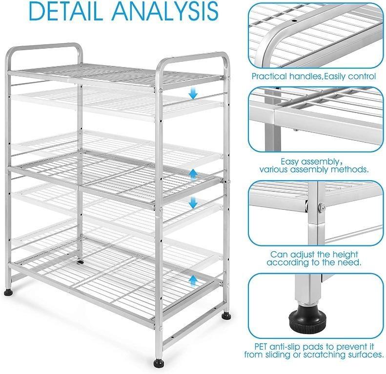 [YBR] Simple Trending 3-Tier Stackable Wire Shelving Unit Storage Rack ...