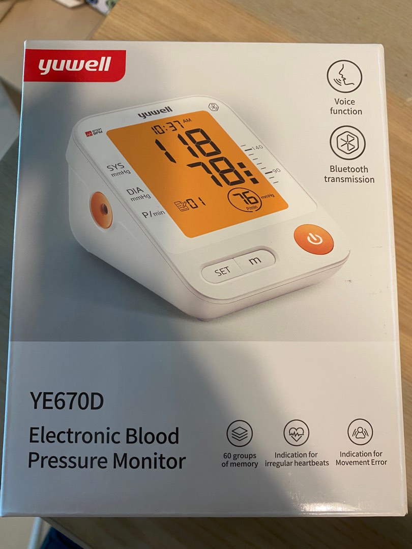 Yuwell Blood Pressure Monitor, Health & Nutrition, Health Monitors ...